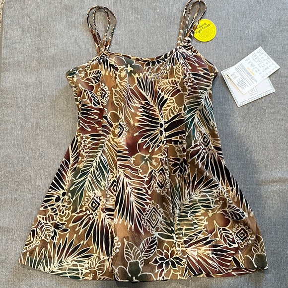 QVC | Swim | Nwt Qvc It Figures Skirted One Piece Size 8w | Poshmark